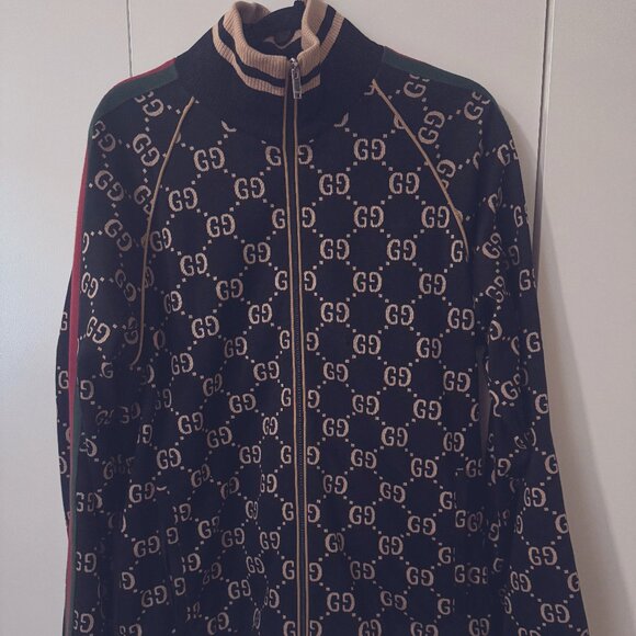 Gucci | Sweaters | Gucci Ggjacquard Zipup Jacket Timeless Luxury | Poshmark
